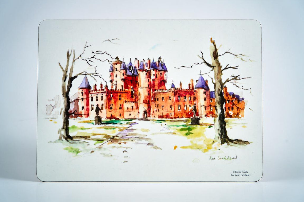 Glamis Castle Table Mat (artwork by Ken Lochhead) – Glamis Castle Gift Shop